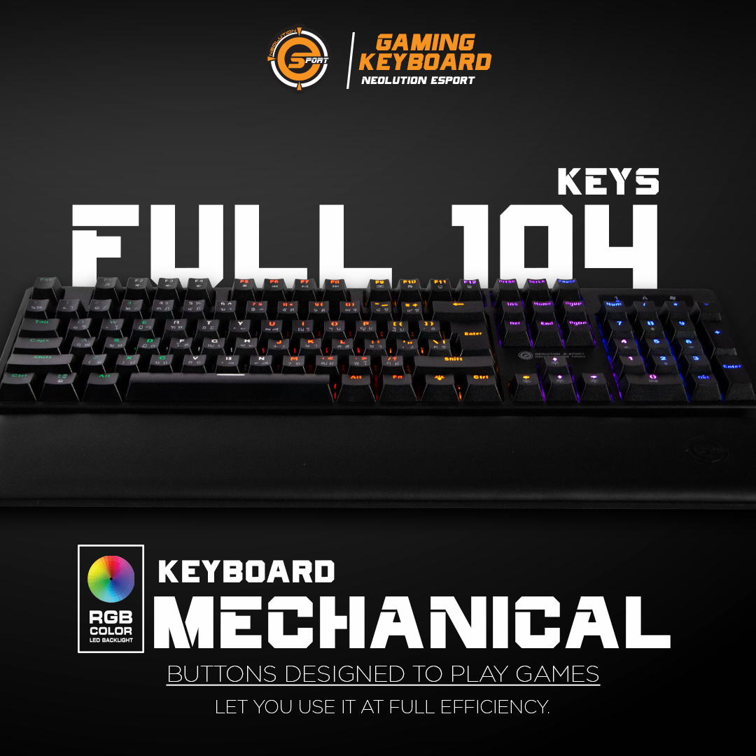 Neolution E-Sport Gaming Keyboard Mystic Plus - Neolution E-Sport